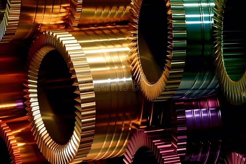 Perpetuum Mobile. Color Gears Stock Image - Image of computing ...