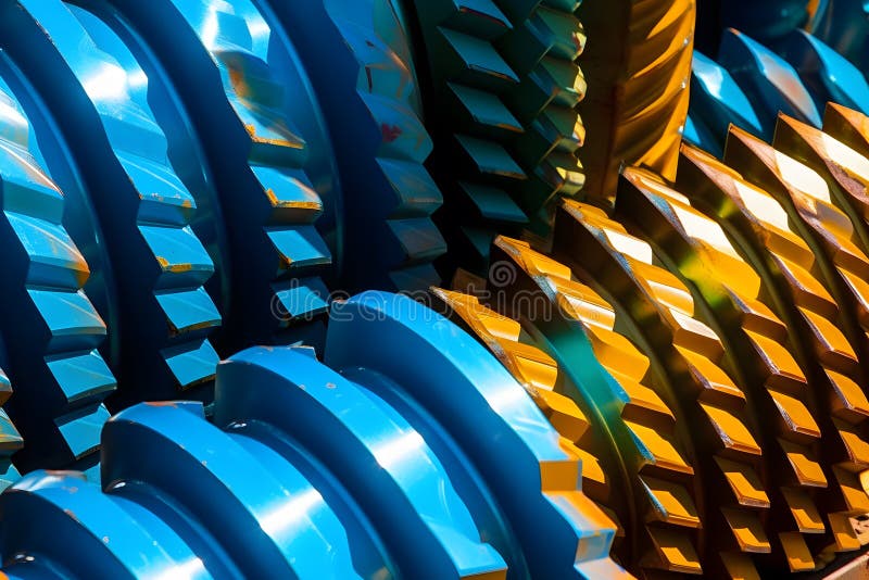 Perpetuum Mobile. Color Gears Stock Photo - Image of computing, crank ...