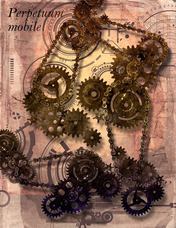 Perpetuum mobile stock illustration. Illustration of force - 39820375
