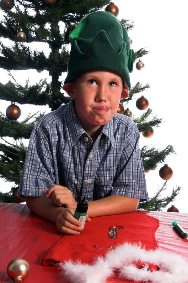 Perplexed Elf stock image. Image of holiday, santa, confused - 1457501