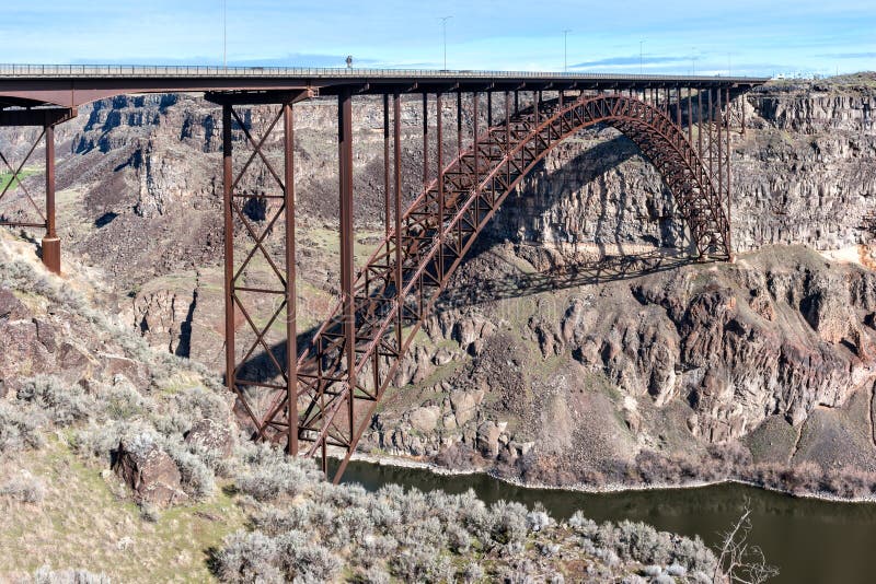 Perrine Memorial Bridge, Snake River Canyon, Idaho Stock Photo - Image ...