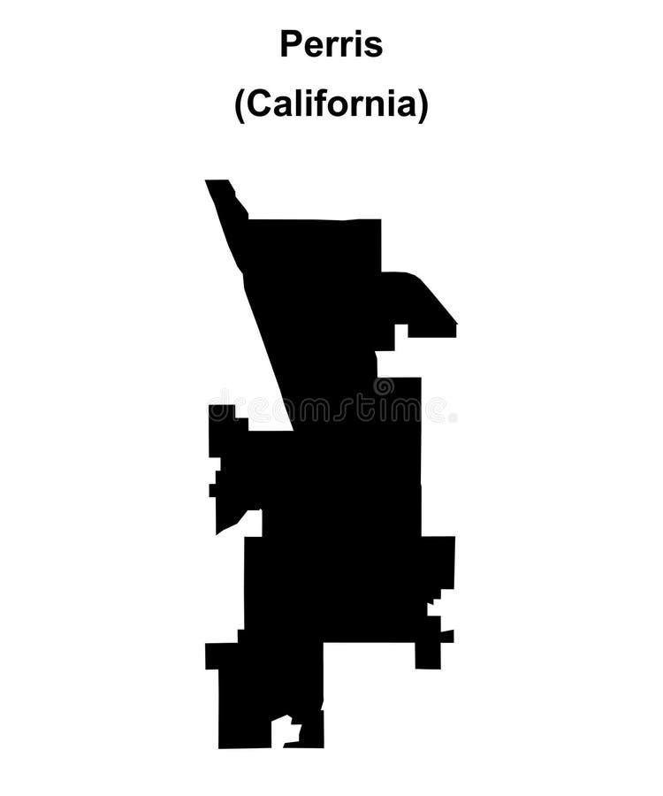 Perris outline map stock vector. Illustration of city - 356997088