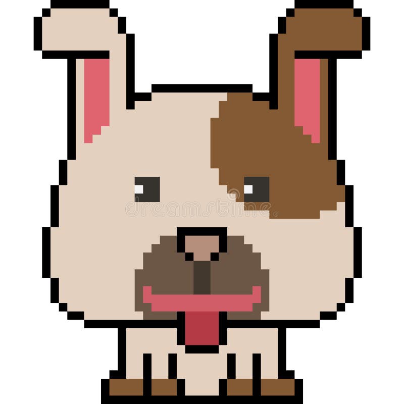 Perrito del pixel ilustración del vector. Ilustración de pixel - 24703653
