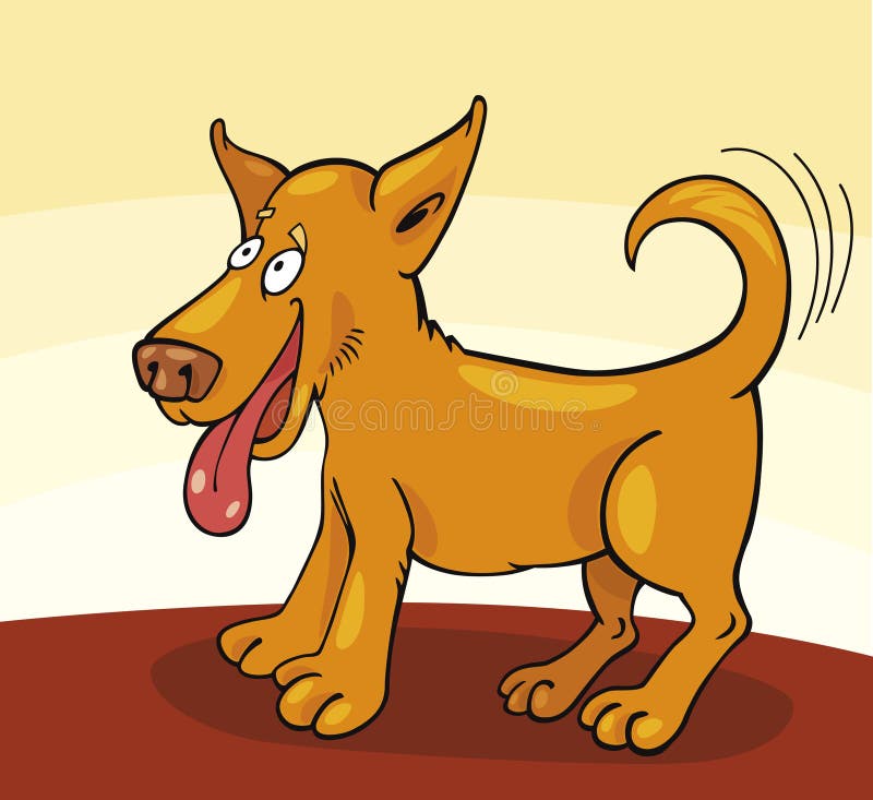Perrito feliz ilustración del vector. Ilustración de imagen - 8651239