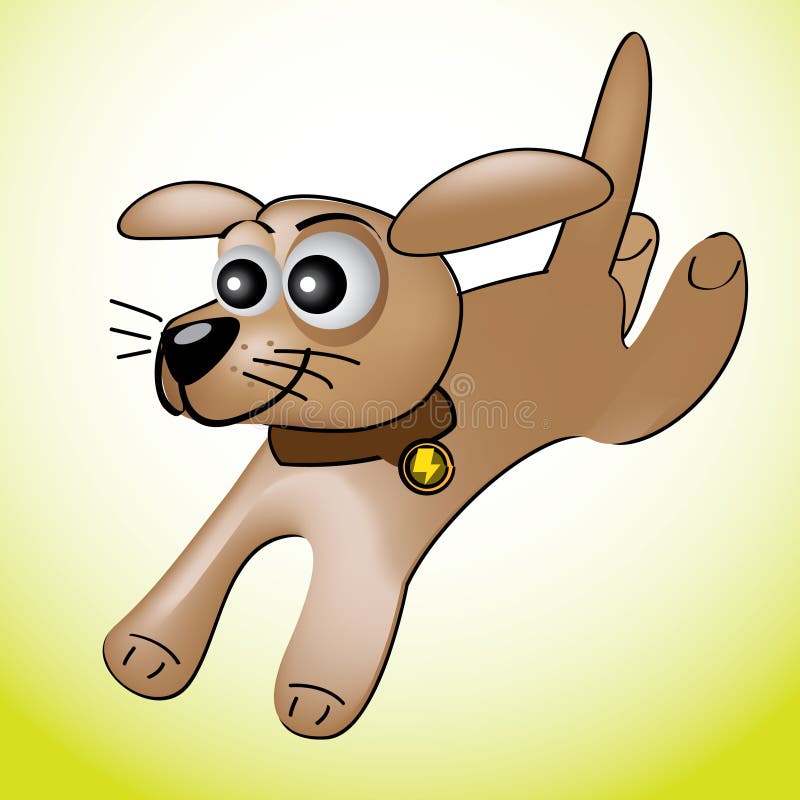 Perrito feliz lindo stock de ilustración. Ilustración de felicidad ...