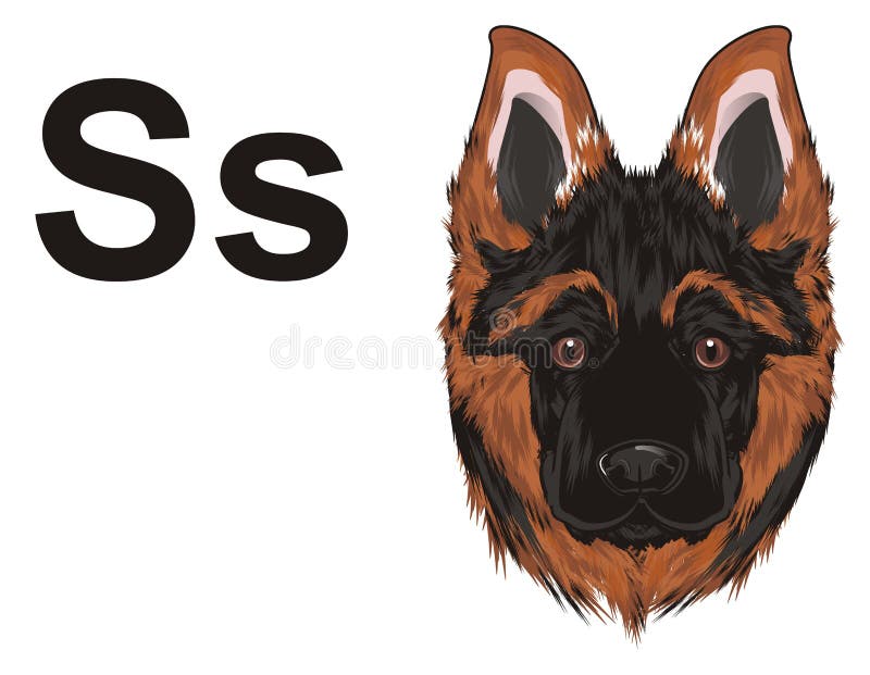 Perrito y letras stock de ilustración. Ilustración de historieta ...