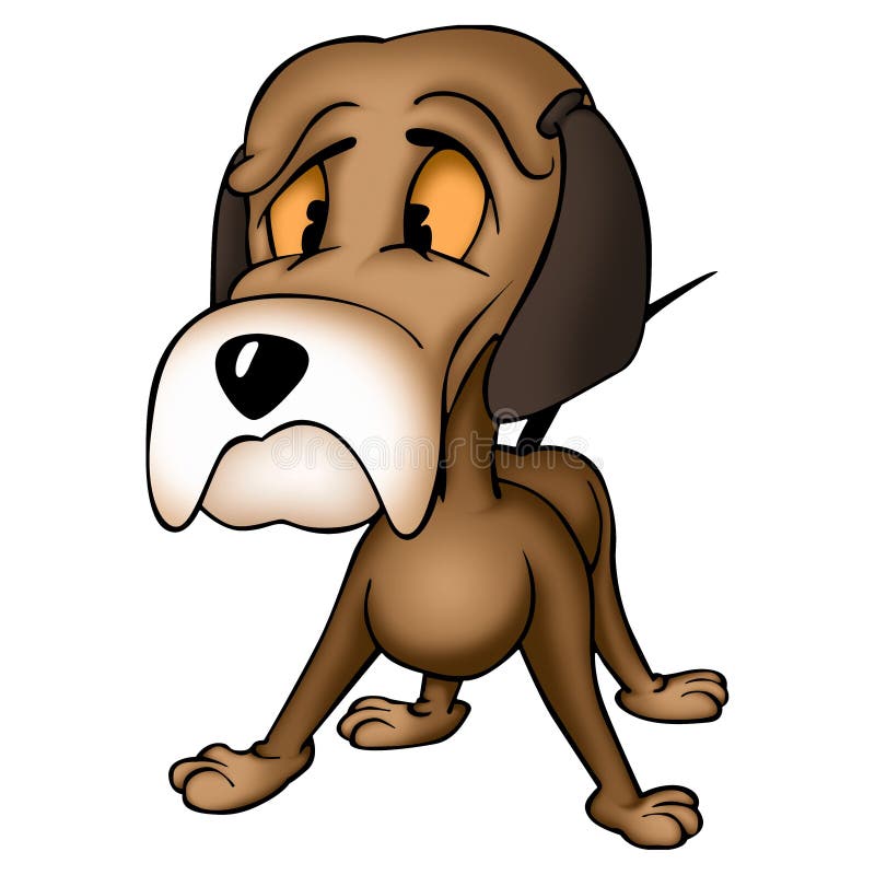 Perro enfermo ilustración del vector. Ilustración de contorno - 18093284