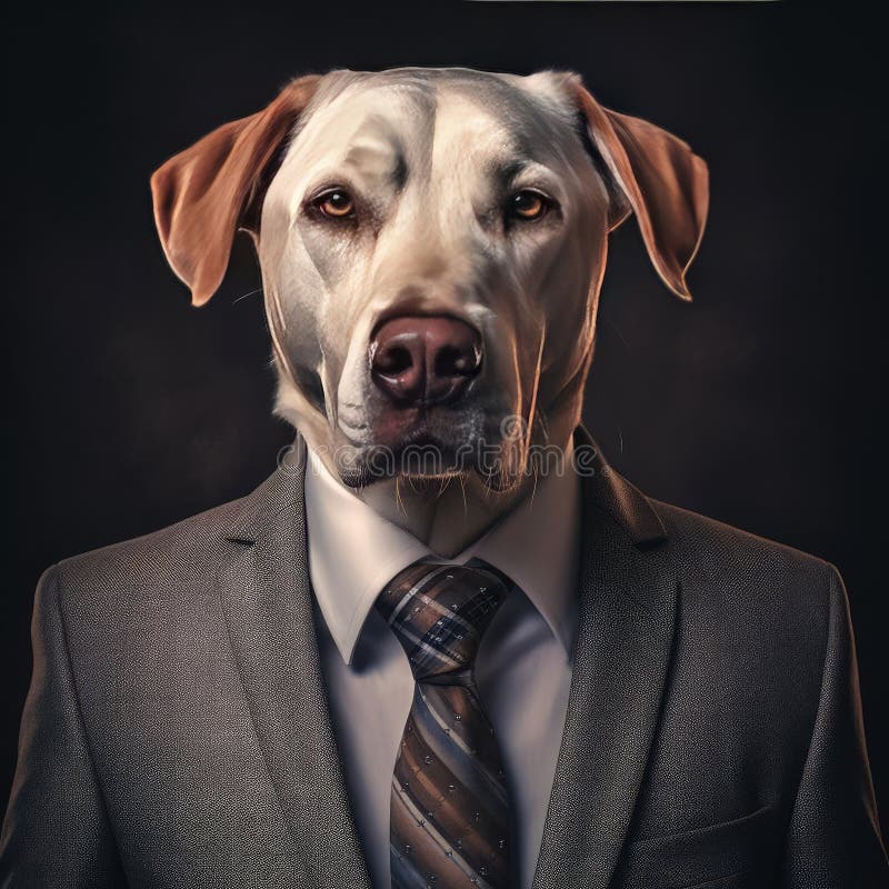 Perro con traje de corbata foto de archivo. Imagen de amigo - 298617252