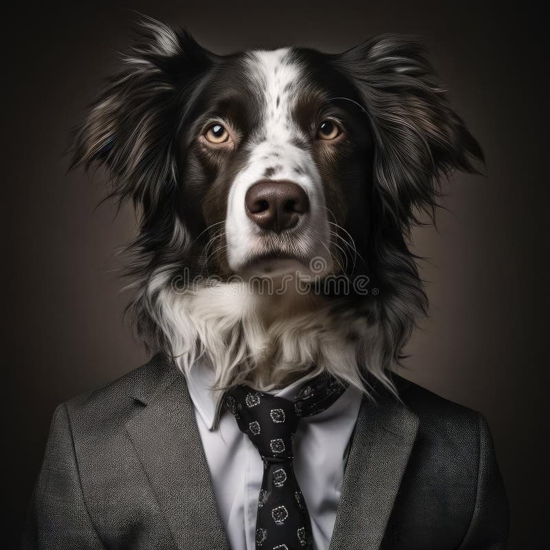 Perro con traje de corbata imagen de archivo. Imagen de mascota - 299421951