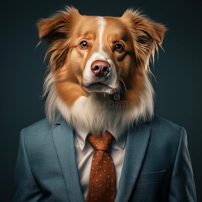 Perro con traje de corbata imagen de archivo. Imagen de amigo - 299422111