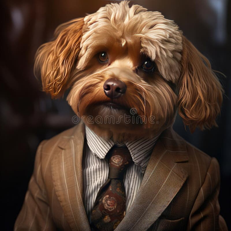 Perro con traje de corbata imagen de archivo. Imagen de buldog - 299942441