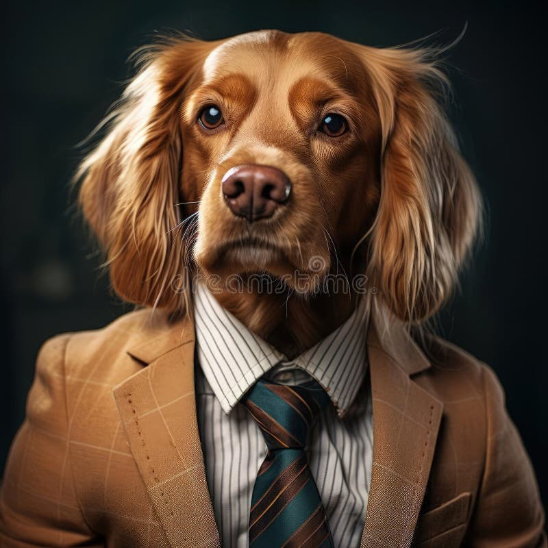 Perro con traje de corbata foto de archivo. Imagen de formal - 299943958