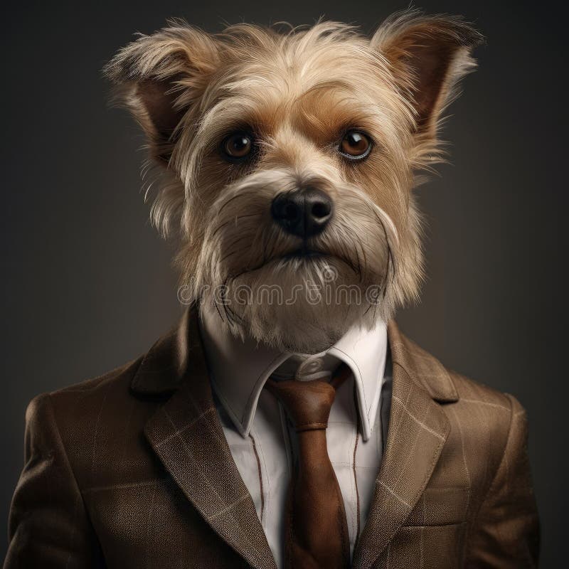 Perro con traje de corbata foto de archivo. Imagen de mirando - 299948148