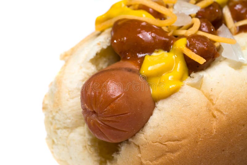 Perro de chile imagen de archivo. Imagen de bocado, cebollas - 4749811