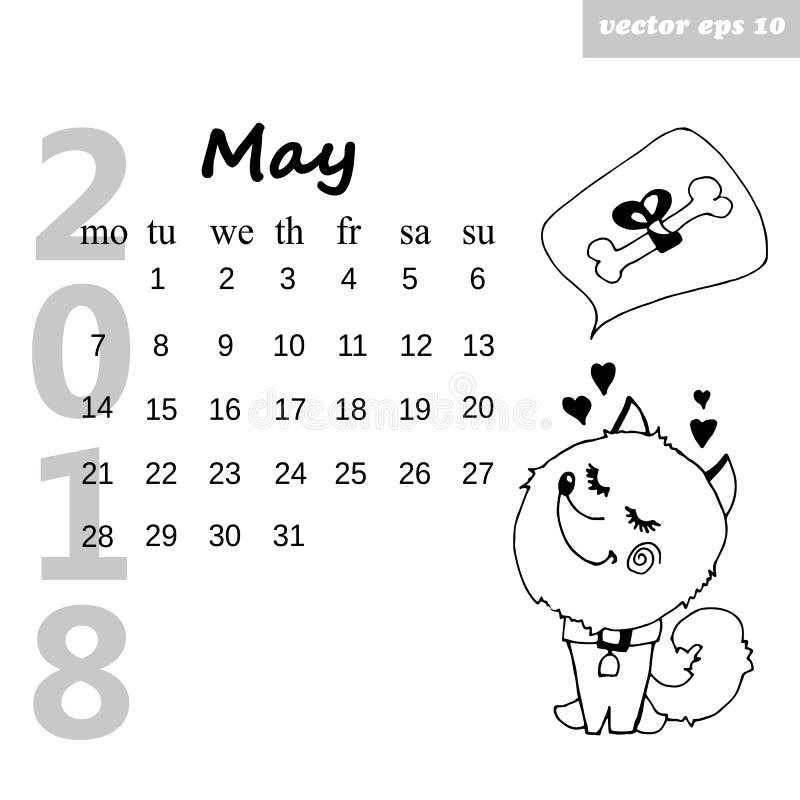 Perro de mayo stock de ilustración. Ilustración de horario - 104280762