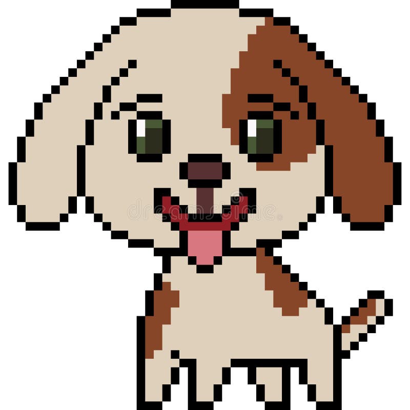 Perro Del Arte Del Pixel Del Vector Ilustración del Vector ...