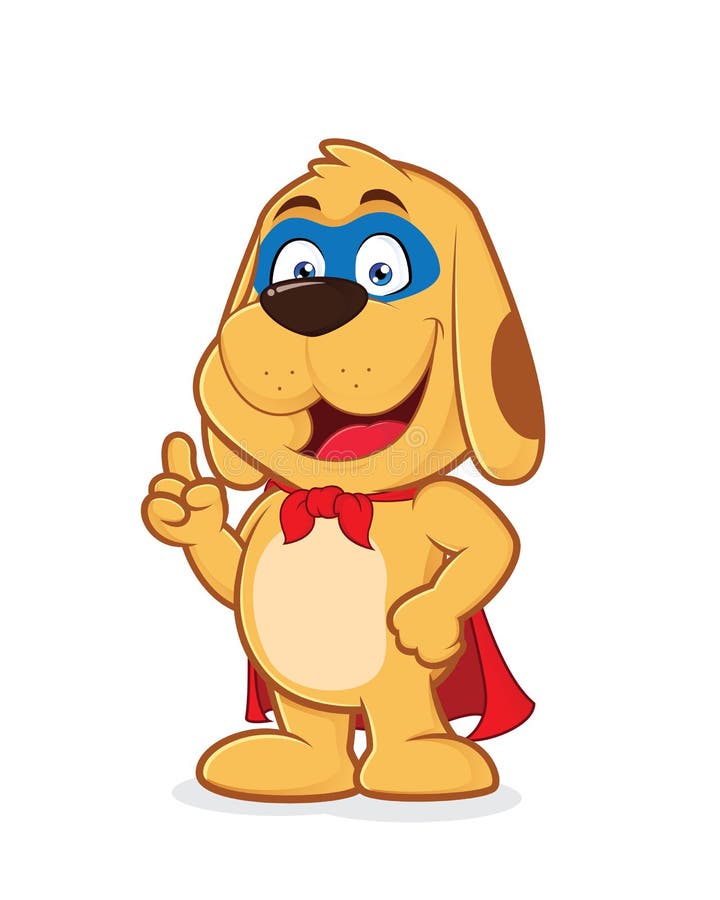 Perro del super héroe ilustración del vector. Ilustración de perrito ...