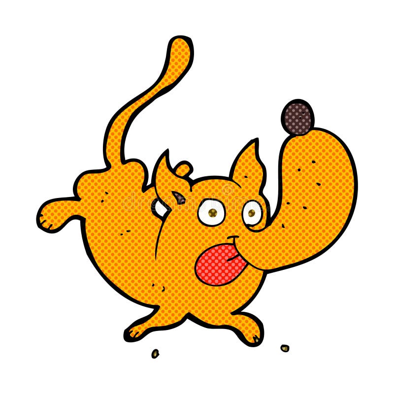 Perro Divertido De La Historieta Cómica Stock de ilustración ...