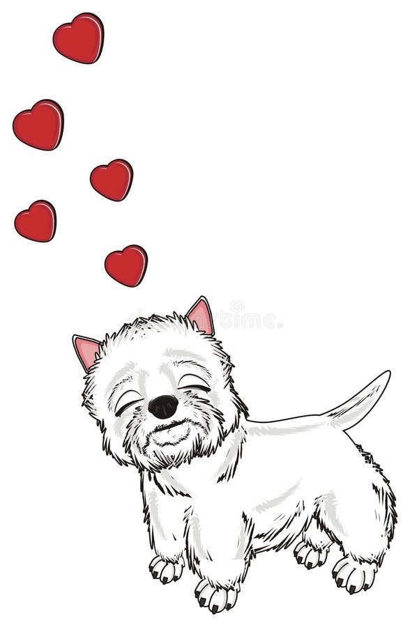 Perro el dormir en amor stock de ilustración. Ilustración de aislado ...