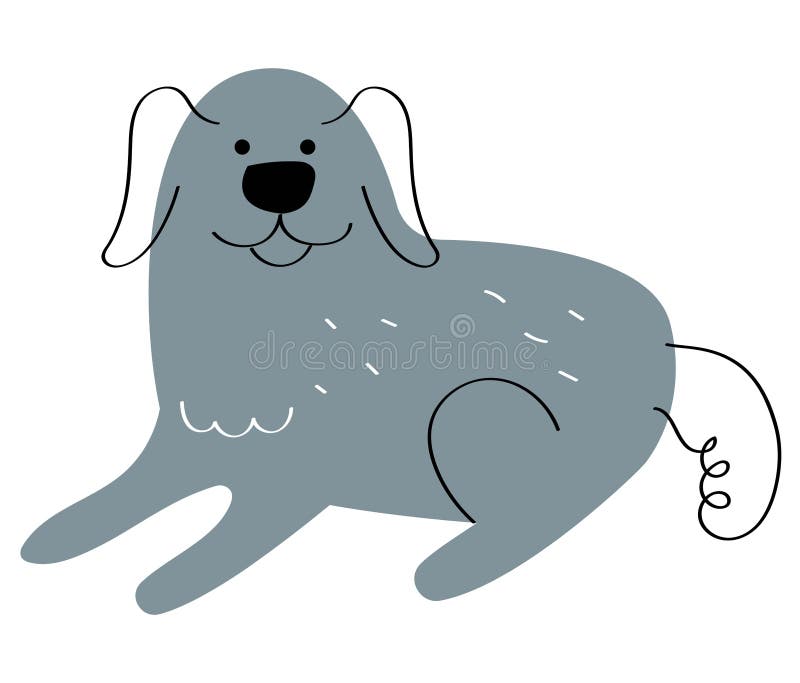 Perro gris stock de ilustración. Ilustración de vector - 260156855