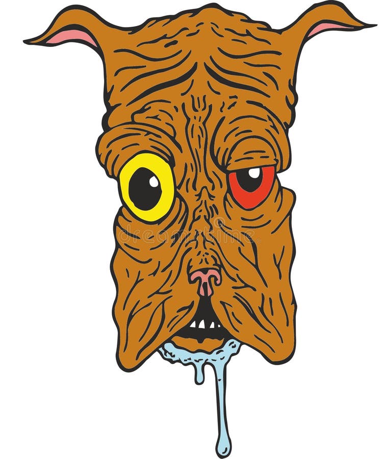 Perro loco ilustración del vector. Ilustración de empedrado - 190812066