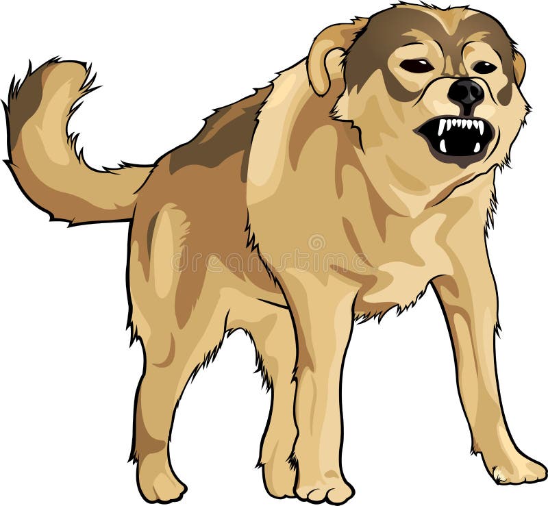 Perro loco salvaje ilustración del vector. Ilustración de pista - 103893346