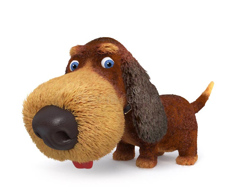 Perro Ridículo Del Ejemplo 3d Stock de ilustración - Ilustración de ...