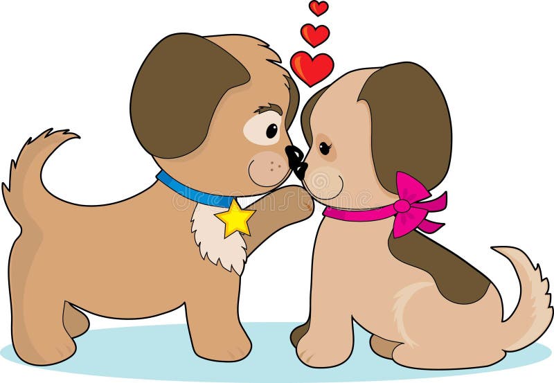 Perros en amor ilustración del vector. Ilustración de peludo - 4065358