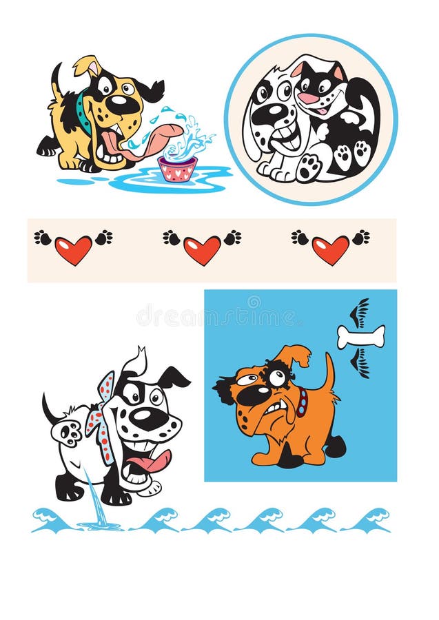 Perros locos ilustración del vector. Ilustración de perrito - 25469718