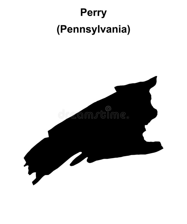 Perry outline map stock vector. Illustration of area - 361755672