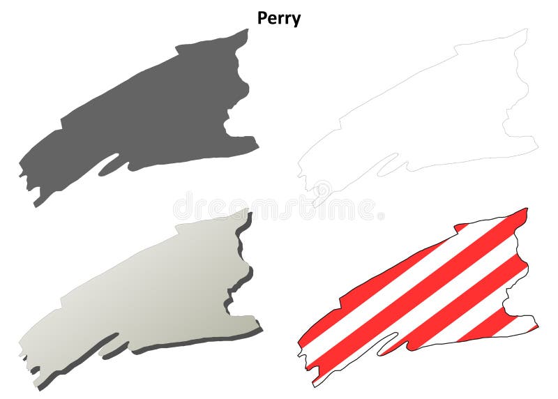 Perry County, Sistema Del Mapa Del Esquema De Pennsylvania Ilustración ...