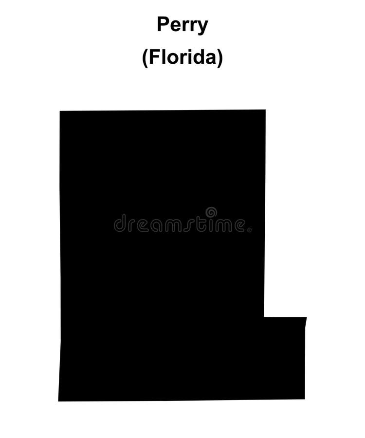 Perry outline map stock vector. Illustration of florida - 386151117
