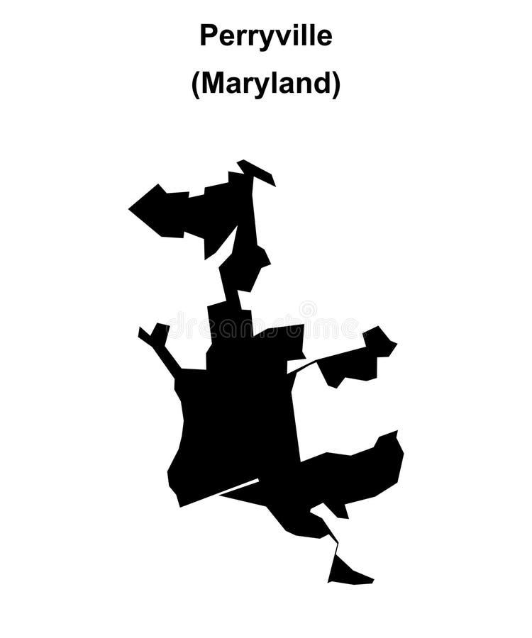 Perryville outline map stock vector. Illustration of design - 387370009