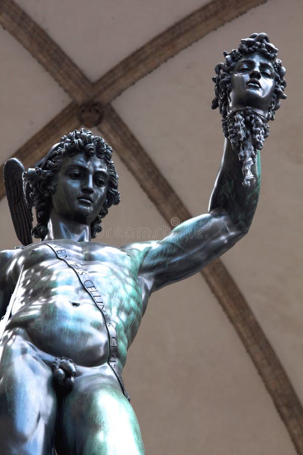 Perseo Statue by Cellini, Florence Stock Image - Image of perseus, male ...