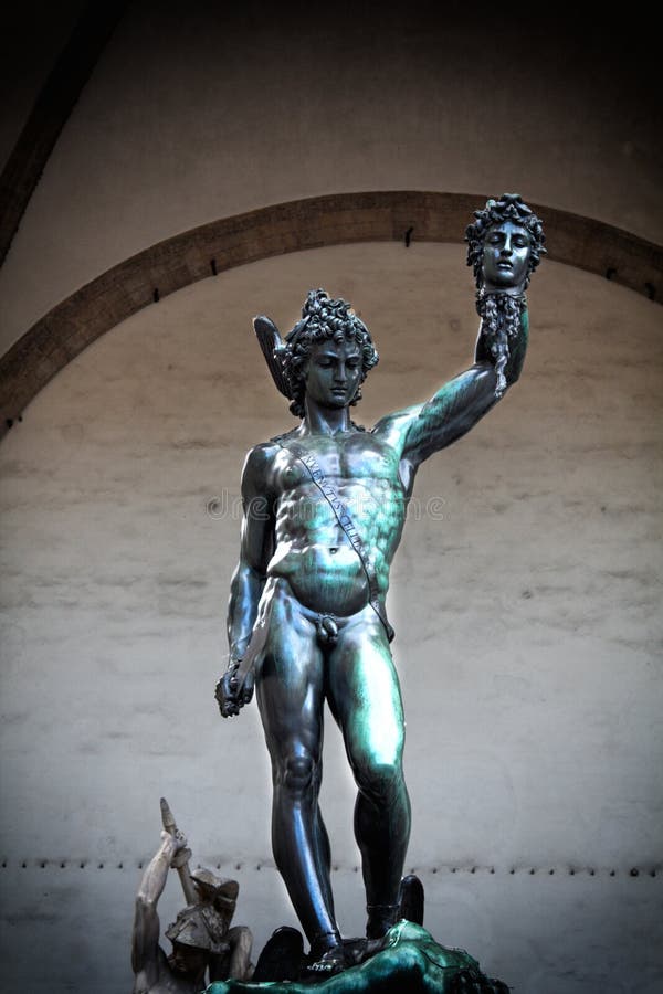 Perseo Statue by Cellini, Florence Stock Image - Image of perseus, male ...