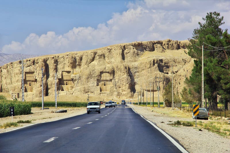 Persepolis, Iran - 30 Sep 2012: Nagsh-e Rostam Tomb and Necropolis in ...