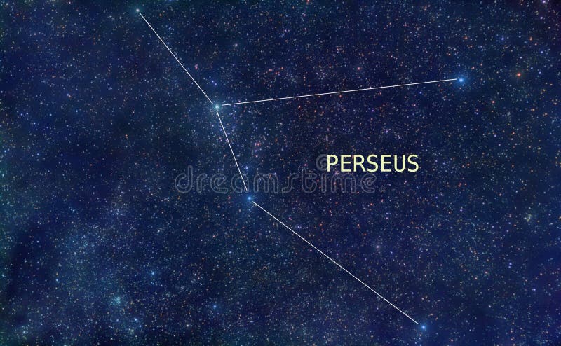 Perseus Constellation Stars Stock Image - Image of night, textured ...