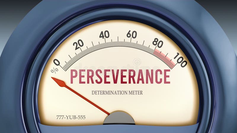 Perseverance and Determination Meter that Hits less Than Zero, Very Low ...
