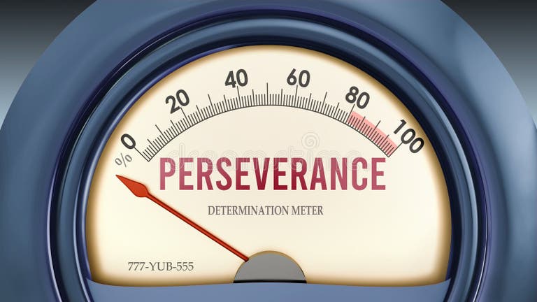 Perseverance and Determination Meter that Hits less Than Zero, Very Low ...