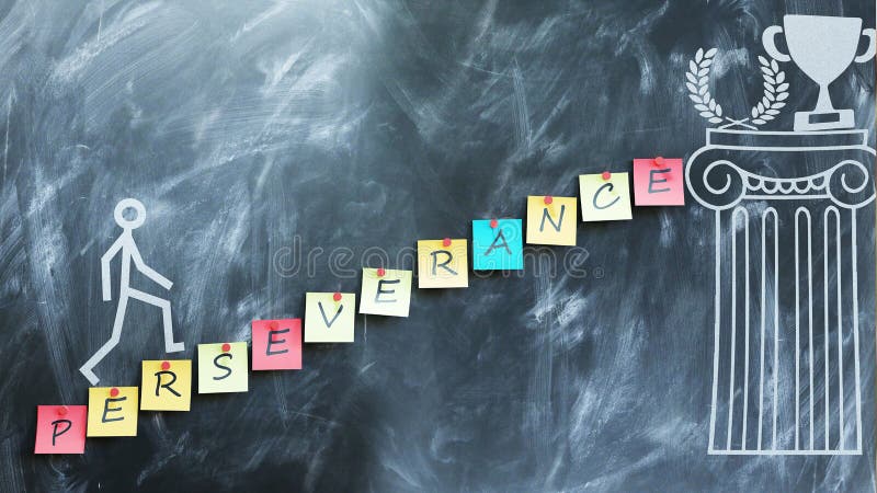 Perseverance Make Steps To Success Stock Photo - Image of victory ...