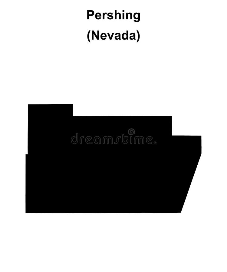 Pershing outline map stock vector. Illustration of border - 361727778