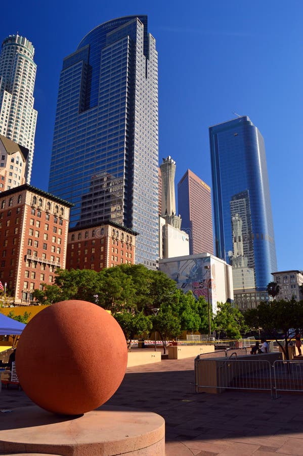 Pershing Square Downtown Los Angeles Editorial Stock Photo - Image of ...