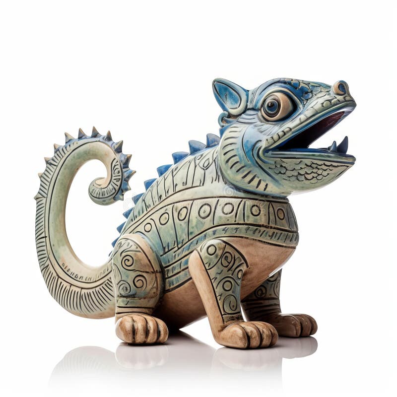 Ancient Persian Mythical Creature Pottery Sculpture Isolated Background ...