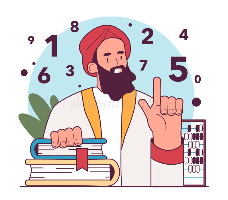 Persian and Arabic Mathematicians Invented Numerals Writing. Stock ...