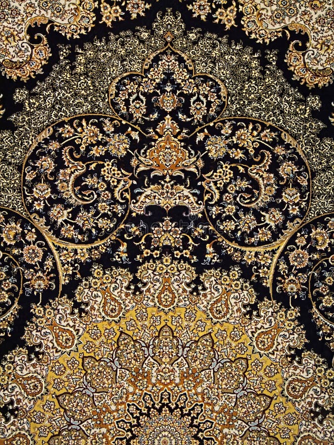 Royal Palace Persian Carpet Pattern Stock Image - Image of black ...