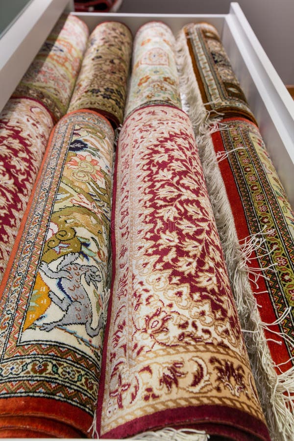 Rolled Persian carpet stock photo. Image of culture, persia - 26168774