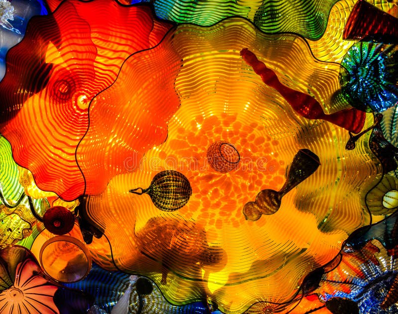 Persian Ceiling, Chihuly Garden and Glass Museum, Seattle, WA Editorial ...