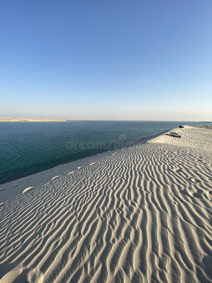 The Persian Gulf Separating Qatar and Saudi Arabia Stock Image - Image ...