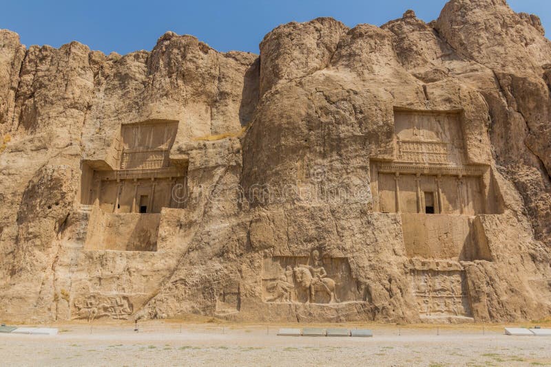 Persian Kings Tombs in Naqsh-e Rostam, Ir Stock Image - Image of ...