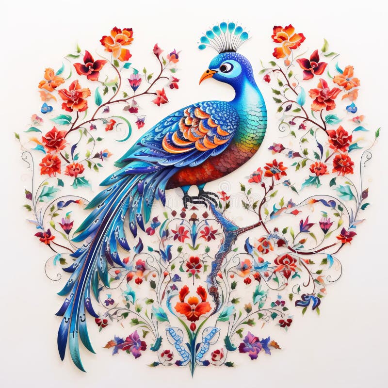 Authentic Iranian Handmade Art on White Isolated Background Stock ...